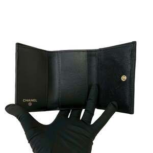 CHANEL | Accessories | Chanel Boy Chanel Coco Mark Caviar Skin Trifold ...